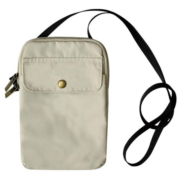 ●グログランナイロン生地/内側にポケット付きスマホやカード、カギなど必要最小限の持ち物をまとめられるシンプルなミニポシェット...