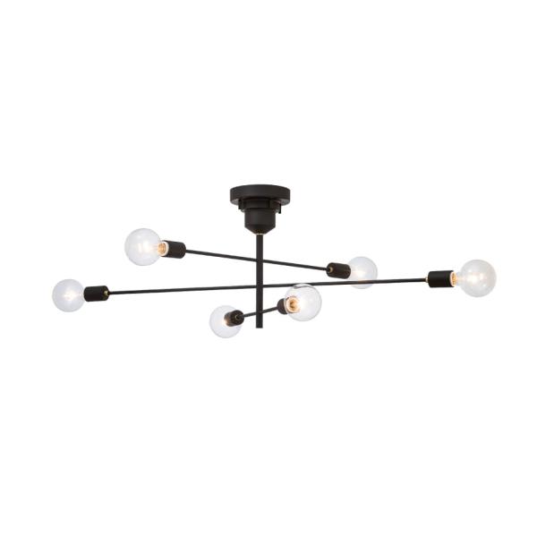 ●ブランド:INTERFORM INC.●色:ブラック●材質:スチール、真鍮●スタイル:シンプル、ナチュラル、メンズライク、モダン、インダストリアル●照明器具の形状:シーリング●【商品の概要】マットブラックのアームとソケット、電球のみで構成...