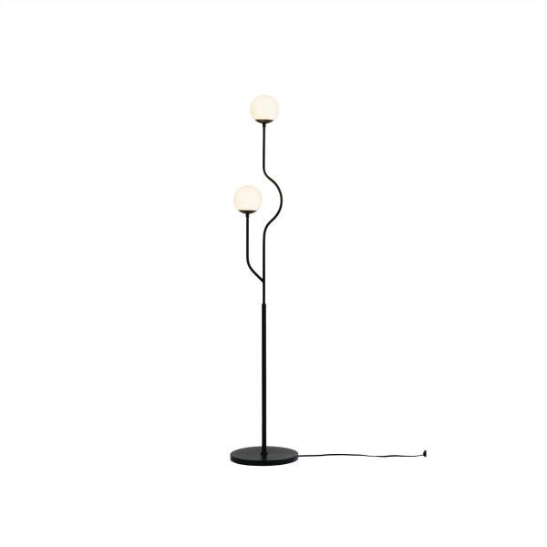 ●商品の寸法:28奥行き x 28幅 x 150高さ cm●シェード素材:ガラス●ブランド:INTERFORM INC.●電源:電源コード式●【デザイン】 インターフォルムでは珍しい2灯タイプのフロアライト。 枝分かれした形状と、光源を迂回...