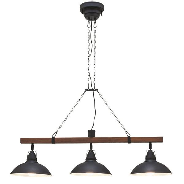 ●ブランド:INTERFORM INC.●色:ブラック●材質:スチール 木●スタイル:レトロ メンズライク シャープ クール モダン●照明器具の形状:ペンダント●【商品の概要】 スチール製のセードを3つ並べ、その上に木の支柱を走らせたレトロ...