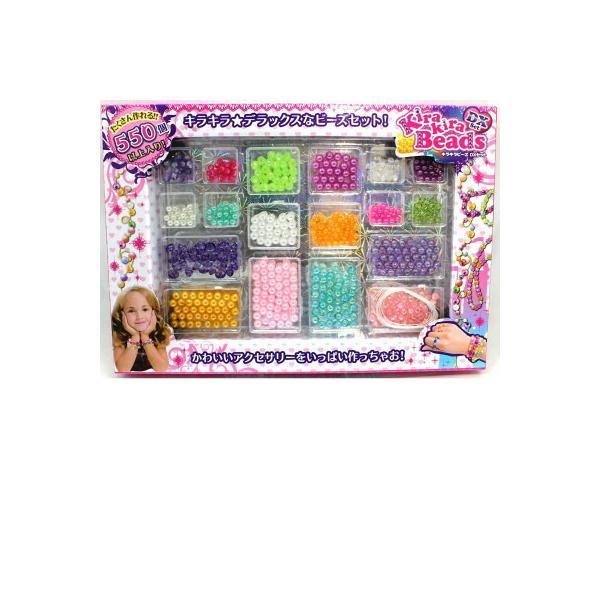 商品説明商品説明 セット内容 18種類 ゴム紐1本ビーズ数 550個以上おしゃれでかわいい キラキラビーズ。いろいろな色、形のビーズ,が入っているので,すぐにアクセ作りが楽しめます。サイズ 箱：36.5cm×25.5cm×3cm