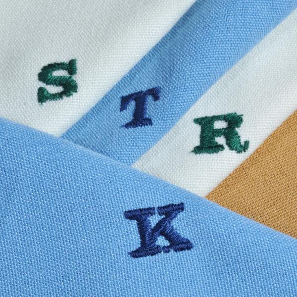 ☆刺繍はアルファベットのみ、１〜３文字、４〜５文字、６〜１０文字で料金が異なります。☆刺繍内容（文字・字体・糸色・位置）はオプション欄にご選択ご記入ください。ナプキン　素材：ポリエステル・無地　吸水タイプナプキン色：ホワイト・アイボリー・サ...