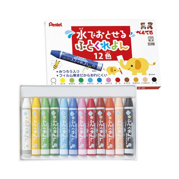 ●品番:GWM1-12●入数:１セット●ぬれ雑巾で簡単におとせるふとくれよん。●みつろう入り。●フィルム巻きだから折れにくい。