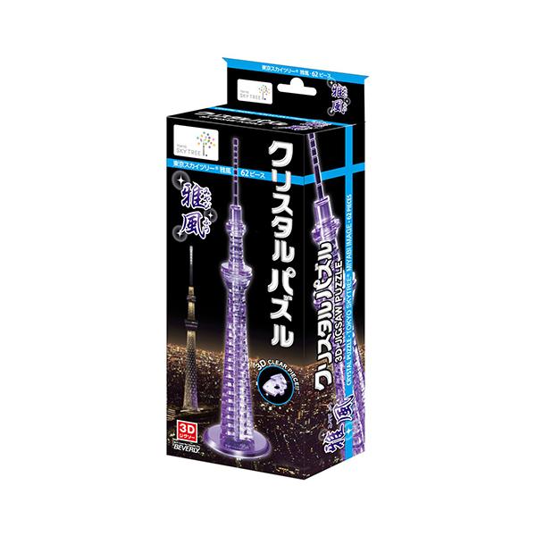 ●品番:50143●入数:１個●このパズルは透明ピースをくみ上げる立体ジグソーパズルです。●完成すると、クリスタルのように美しく輝くインテリアとして楽しめます。●東京の名所東京スカイツリー（Ｒ）がクリスタルパズルで楽しめる！雅風の輝き