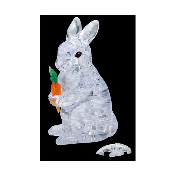 ●品番:50233●入数:１個●このパズルは透明ピースをくみ上げる立体ジグソーパズルです。●完成すると、クリスタルのように美しく輝くインテリアとして楽しめます。●フサフサしっぽとつぶらな瞳のふっくら可愛いウサギが出来上がります。●付属のシー...