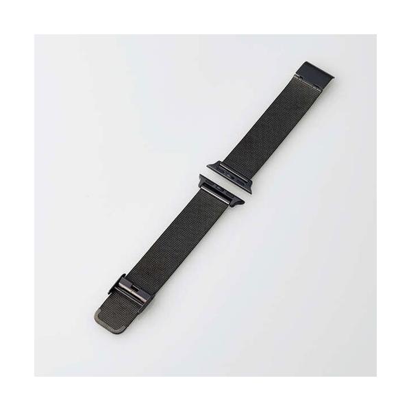 ●品番:AW-41BDSSMBK●入数:１個●細かく編み込まれたステンレススチールメッシュによるエレガントなデザインのＡｐｐｌｅ　Ｗａｔｃｈ用ステンレスバンドです。●編み込み構造によってしなやかに手首にフィットし、フィット感を自在に調整でき...