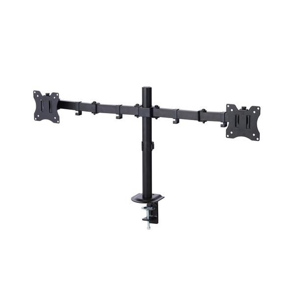 ●品番:DPA-DN01BK●１７インチから３２インチのモニターに対応する、モニター用アームです。●モニター下のスペースを有効活用して、デスクの上を広く使うことができます。●モニターの位置を自在に動かせて、お好みのポジションにセットできます。