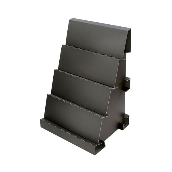 ●品番:44-5866●入数:１台●遠くからでも目立ち、たくさん作品が展示できる紙製ディスプレイ！●ＢＩＧサイズ！ハガキサイズの大きめの作品に！大ぶりアクセサリー、ポストカード、スマホケースなど♪●ストッパーがあるので落ちにくい●棚幅が３０...