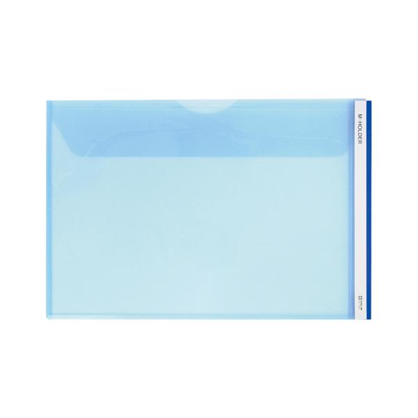 ●品番:733E-B●入数:１枚●書類の一時保管や一件別整理に便利なフタ付きホルダー。●カラー透明ＰＰ製なので、収納した資料の確認が容易なうえ、色分類が可能。携帯時にも安心な書類脱落防止用フタ付き。