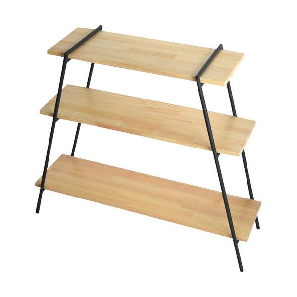 ●品番:NIT-11BK●入数:１台●アイアンの脚に木板をセットするだけのシンプルな構造のラック。●工具不要で簡単に組み立てることができますので室内だけではなくアウトドアのラックとしても使えます。