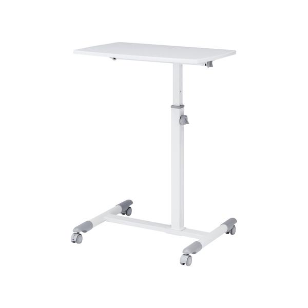 ●品番:NPC-13W●入数:１台●補助デスクとしての使用が便利です。●ノートパソコンを置いてのプレゼンなどをする際に便利です。●高さ可変（７００・７６０・８２０・８８０）の４段階で可能です。●キャスター付で移動も簡単に行えます。※機器を載...