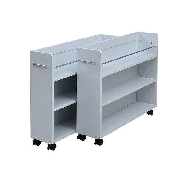 ●品番:SGT-0130-WH●入数:１台●押入れにぴったり入る、キャスター付きラック２個組。●押入れ内のスペースを有効活用して、本やメディア、日用品を収納できます！