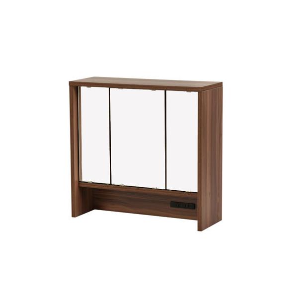 ●品番:FDR-0002-BR●入数:１台●毎日のお出かけ準備がもっと楽になる、デスクに取り付けられる三面鏡。ミラー扉内にはたっぷりの収納スペースがあり、毎日使うメイクグッズや小物を入れるのにぴったり。