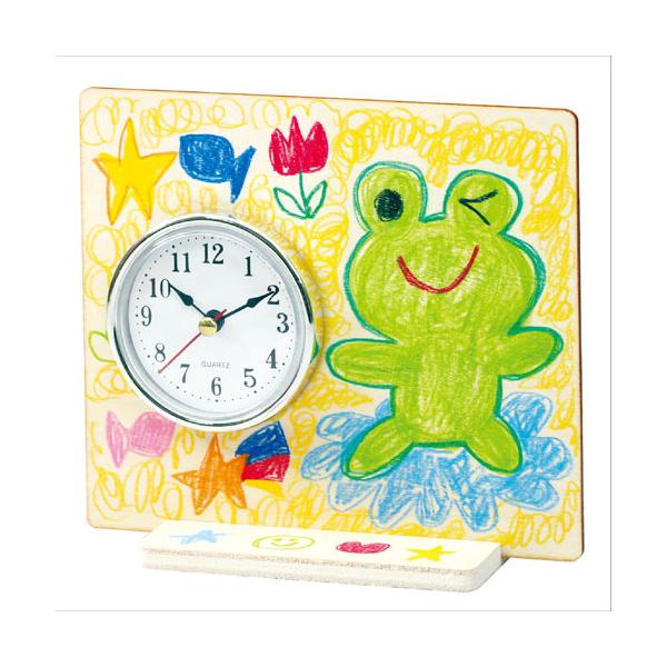 ●品番:006932●入数:１個●自分で絵をかいてオリジナルの時計をつくろう！●色えんぴつで着色できる！