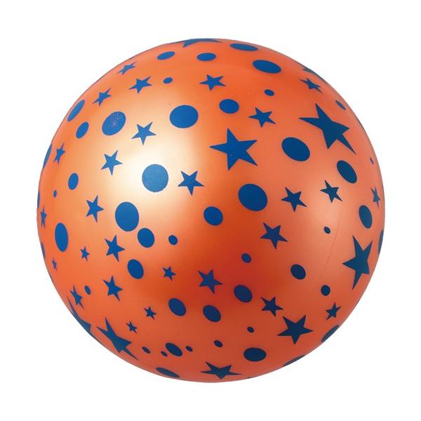 ●品番:021916●入数:１個●スター柄×ビビッドオレンジで目立ちやすく、運動遊びにぴったりのボールです。●直径14cmの大きめサイズで、弾みもよく元気に遊べます。●やわらかくてツルツルの素材なので、小さなお子さまにも安心です。●投げて、...