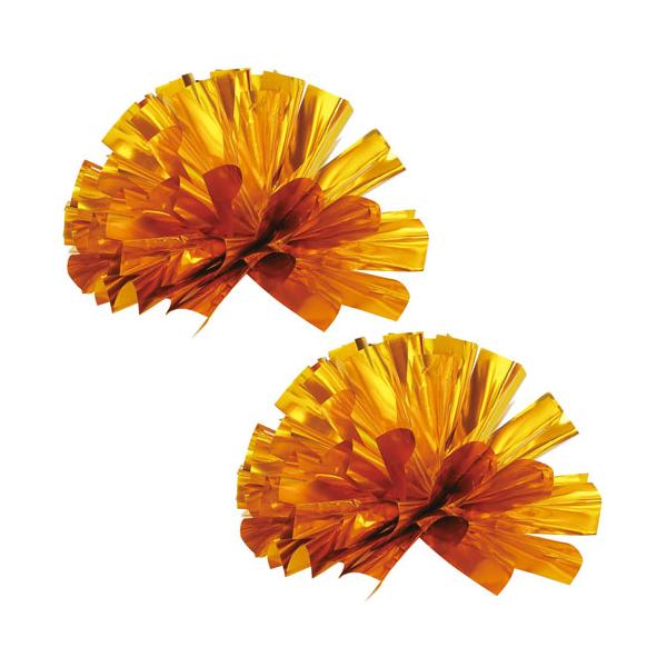 ●品番:018908●入数:２個組●コンパクトなミニサイズの「完成済みチアポンポン」です。●形を軽く整えるだけで、すぐに鮮やかでボリューム感のあるポンポンに！手のひらが自由に使えるハンドフリー仕様のソフトゴム付きで、拍手や他のアイテムとの併...