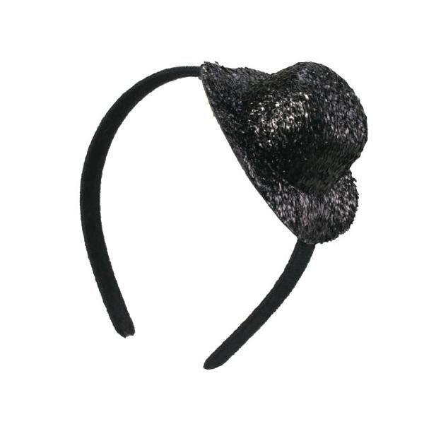 ●品番:018990●入数:１個●キラキラのミニ帽子がちょこんと乗った、かわいらしい子供向けカチューシャです。●スパンコールが光を反射し、ハロウィン、ダンス発表会、パーティーなどの衣装にぴったりな華やかアクセサリーです。●カチューシャタイプ...