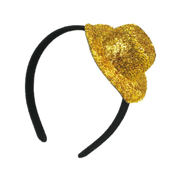 ●品番:018994●入数:１個●キラキラのミニ帽子がちょこんと乗った、かわいらしい子供向けカチューシャです。●スパンコールが光を反射し、ハロウィン、ダンス発表会、パーティーなどの衣装にぴったりな華やかアクセサリーです。●カチューシャタイプ...