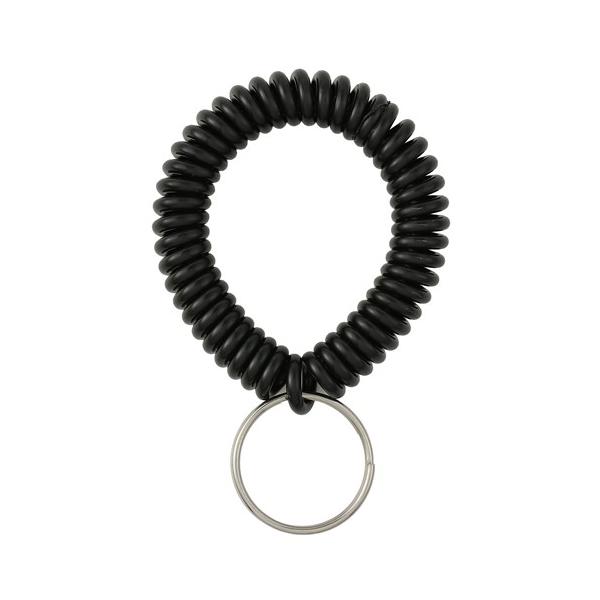 ●品番:046804●入数:１個●手首に装着して持ち運べるブレスレット型キーリングです。●コイルタイプで伸縮自在、必要な時だけ引き出せるので、鍵や小物の落下・紛失防止に便利です。●軽量設計でポケットやバッグにもスッキリ収まります。●シンプル...