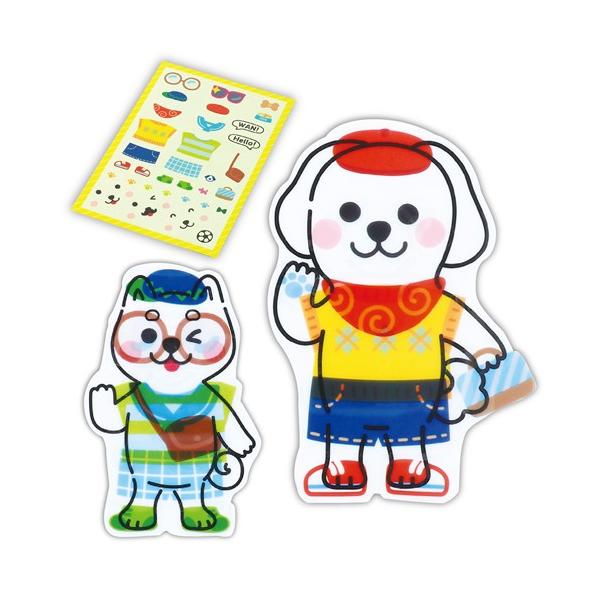 ●品番:058707●入数:１セット●シールで着せかえ遊び！かわいい犬のオリジナルステッカー工作キット！●かわいい犬のキャラクターを、透明シールで自由に着せかえできる楽しい工作キットです●シールは洗って繰り返し使えるので、長く楽しめます●道...