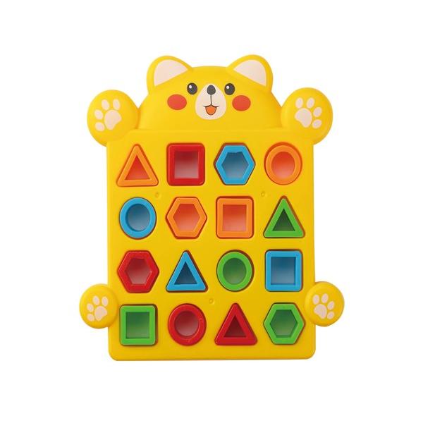 ●品番:022151●入数:１個●色と形がひと目でわかる！かわいいクマのパネルに丸・三角・四角・六角形のブロックをはめて遊べるかたちあわせです●色とかたちを見比べながら当てはめることで自然と認識力が育ちます●指先を使う動きも身につき、初めて...
