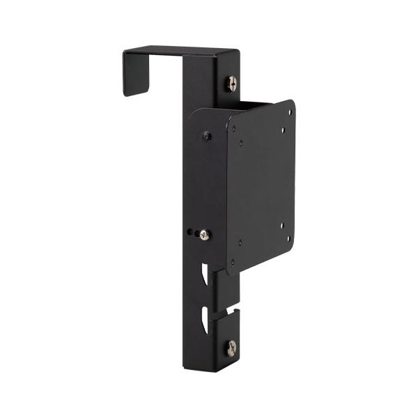 ●品番:PMA-3650-BK●入数:１台●パーティションやデスクトップパネルに取り付け可能なモニターアーム。ひっかけて使えます。●高さ調節は３段階（３７．５ｍｍピッチ）、角度調整は３段階（０，５，１０度）で可能です。●机上を有効活用できます。