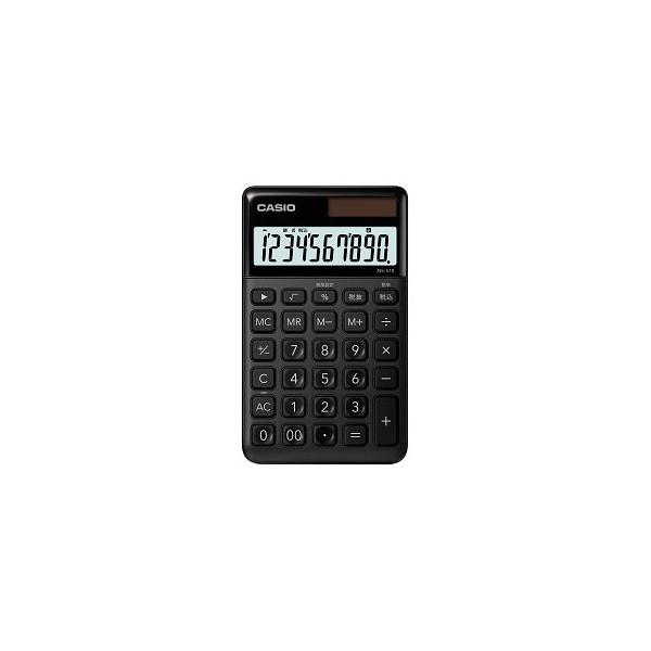 ●品番:NS-S10-BK-N●入数:１個●優雅に美しく。洗練されたスマートデザイン。●持ちやすさと入力のしやすさを両立した大判手帳サイズ電卓。税計算、大型表示、１０桁