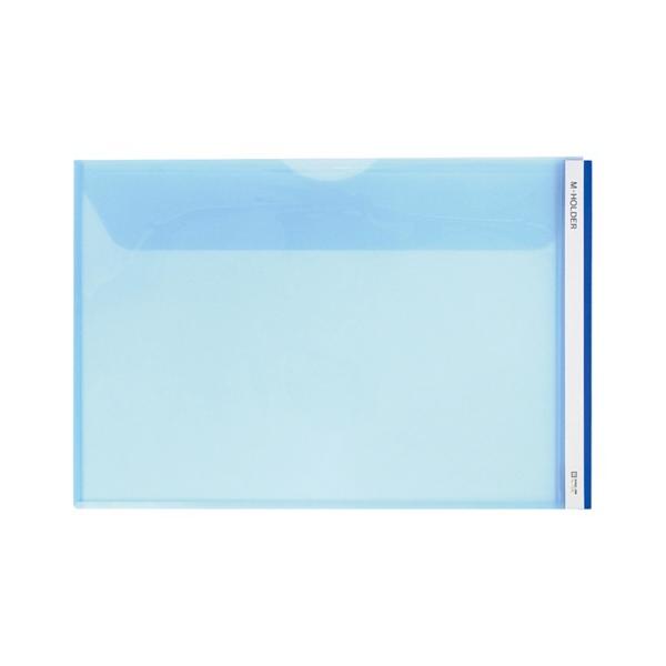 ●品番:733E-B●入数:１枚●書類の一時保管や一件別整理に便利なフタ付きホルダー。●カラー透明ＰＰ製なので、収納した資料の確認が容易なうえ、色分類が可能。携帯時にも安心な書類脱落防止用フタ付き。