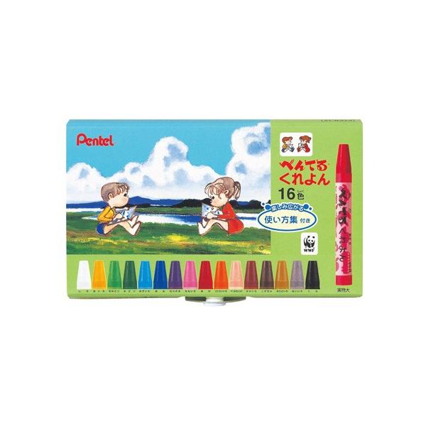 ●品番:PTCR-16●入数:１セット●濃く、鮮やかで、なめらかな描き味。●環境にやさしい包装素材を使用。●くれよんの技法を紹介した「使い方集」付きです。●ボタンホック付き。