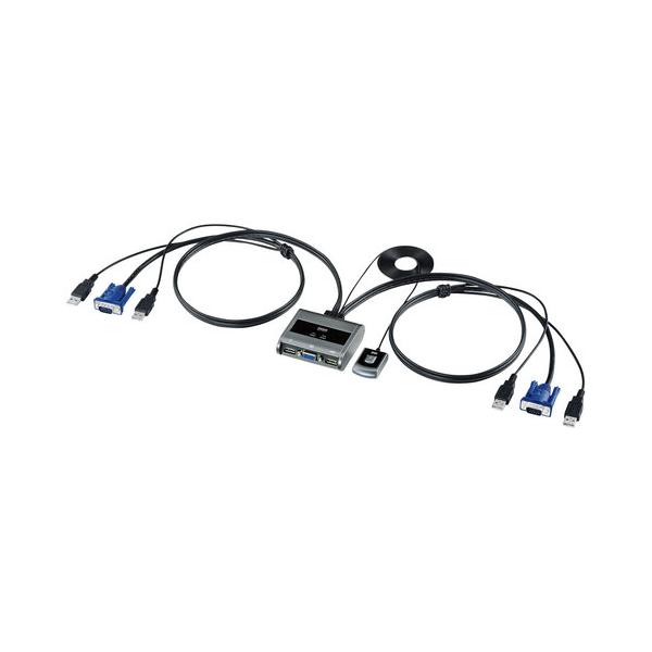 ●品番:SW-KVM2UUSN2●入数:１台●１組のＵＳＢキーボード・ＵＳＢマウス・ディスプレイで２台のパソコンを切り替えて操作できます●キーボード・マウス信号のエミュレーション機能を搭載しないタイプなので多機能マウスや特殊なドライバーを有...