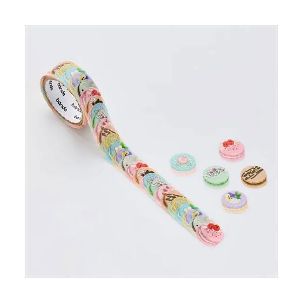 ●品番:BDA696●入数:１巻●１枚ずつめくれるマスキングテープ●チョコやお花でおめかしをしたマカロンがたくさん！●１枚ずつめくるたびに違うカラー＆トッピングのマカロンがコロコロと出てくるのが出てくるのも楽しい♪●たっぷり貼れる１５０枚入...