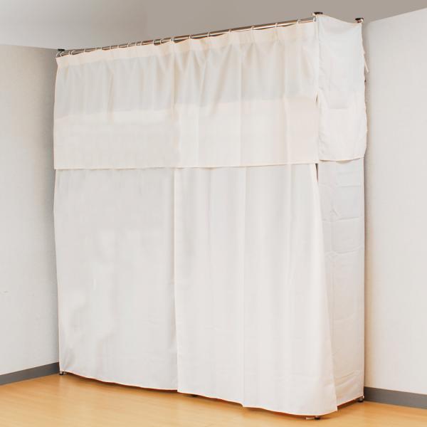 こちらは、2月下旬入荷のご予約販売です※サイドカーテンのみの販売です送料について北海道へのお届けには別途送料が必要となりますサイズ上部：幅50×長さ86cm下部：幅50×長さ166cm材質ポリエステル100％カラーアイボリー色対応商品当店商...