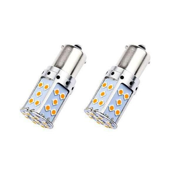 ピンチ角違い 150° BAU15S ウインカー専用バルブ アンバー色ハイブライト仕様の 3030チップを35発換装。ルーメン数は2100lmとかなり明るいタイプになります。ハイフラキャンセラーが 内蔵されているため、そのまま装着してもハイ...