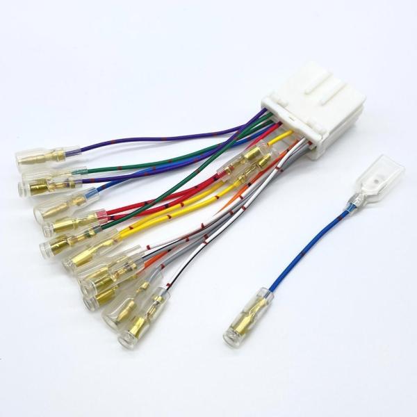 トラック用 14ピン電源・スピーカーライン取り出しハーネス12V/24V兼用トラックなどの12/24V車に、オーディオ機器・ナビなどを取り付ける際に必要となる、オーディオハーネスです。車両側カプラーに直接接続するため、安定した電源供給が可能...