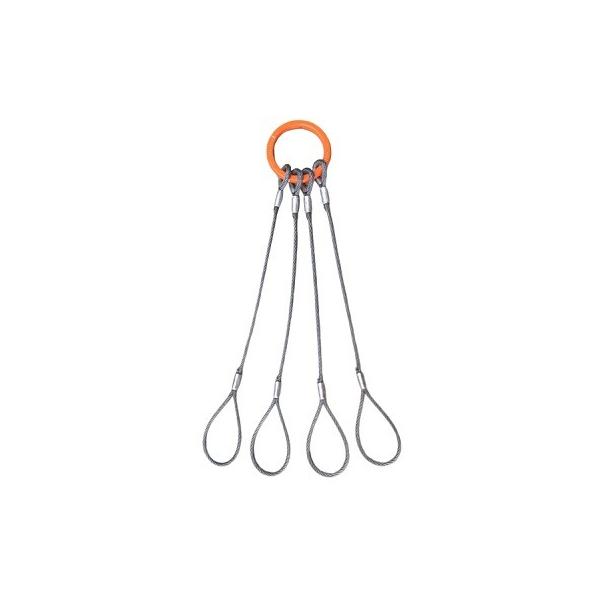 ■【メーカー】：（株）チキリ■【型番】：4WAI2T-1.5-10■【仕様】●ワイヤ径：10mm●基本使用荷重（吊り角度60°以内）：2.0ton●有効長（リーチ）：1.5m●リング2t用●自重：3.17kg●片アイ：250mm■【納期】：...