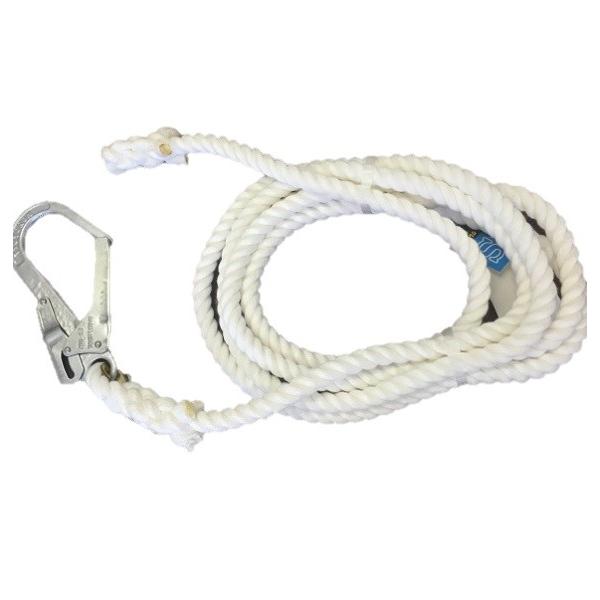 ■【ロープ種類】：クレモナSロープ■【型番】：DGY-1620S■【仕様】●色：ホワイト（白色）●材質：クレモナS（ポリエステル　混合ビニロン）●端末処理：片大口径フック付き、片逆サツマ加工●径×長さ：16mm×20m■【納期】：通常翌日〜...