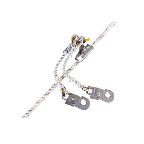 ■【メーカー】：藤井電工（株）■【型番】:KS21-1W-BX■【仕様】●ロープ（子綱）２本付●フック有効径:18mm●適用親綱(mm):16〜18●フック有効径(mm):18●ランヤード寸法径×長さ(mm):12×400　2本●質量:12...