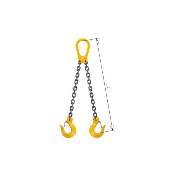 ■【メーカー】：（株）キトー■【型番】：DVDVSL6■【仕様】●二本吊りセット品●使用チェーンの線径(太さ）：6mm●全長L：1.5m●吊り角60度の場合：基本使用荷重1.7ton●セットの質量：3.9kg■【納期】：通常翌日~4日発送