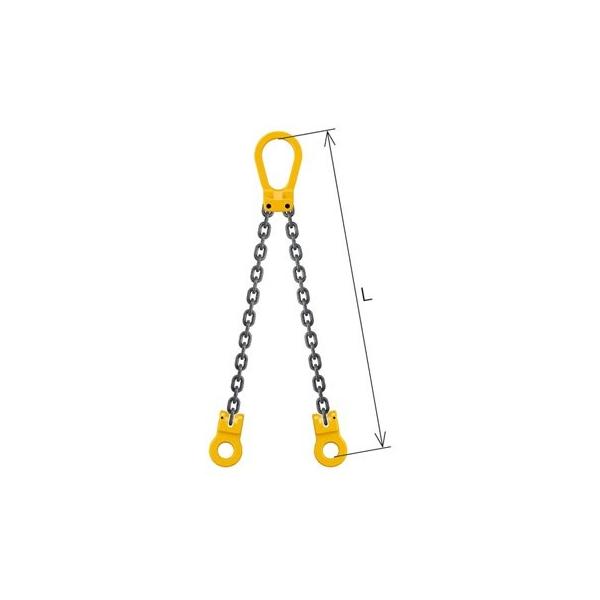 ■【メーカー】：（株）キトー■【型番】：DVDVC6■【仕様】●二本吊りセット品●使用チェーンの線径(太さ）：6mm●全長L：1.5m●吊り角60度の場合：基本使用荷重1.7ton●セットの質量：3.4kg■【納期】：通常翌日~4日発送