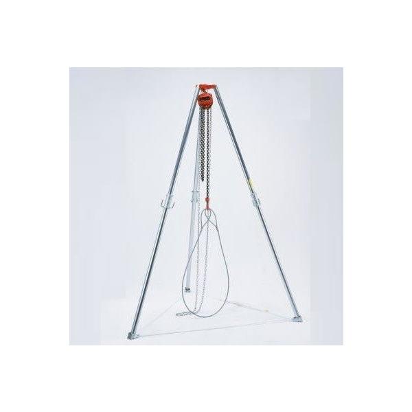 ■【メーカー】：タコマン（株）■【型番】：KT-TCB-10W■【仕様】●付属品：玉掛けワイヤー1本（9mmX2.5m）付き、●携帯3脚(タコマンKT-10)と携帯チェーンブロック（タコマンTCB-10W)のセットです。●使用荷重：1.0t...