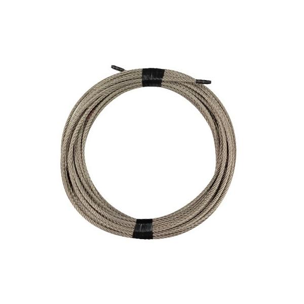 ■【ワイヤー種類】：ステンレス製ワイヤロープ■【型番】：SUS7-3-50■【仕様】●材質：ステンレス（SUS304）●ワイヤの素線構造：7×7●ワイヤ径（太さ）：3mm●ワイヤ長さ：50ｍ●破断荷重約0.66TON●質量約：1.895KG...