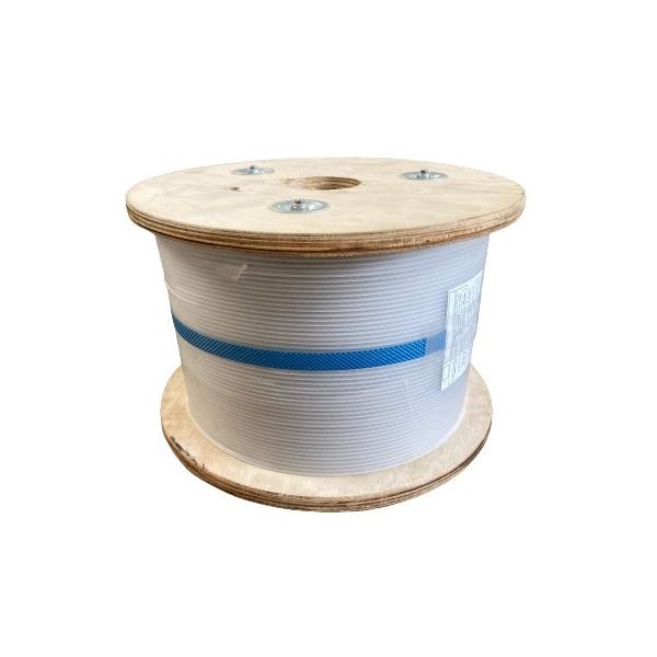 ■【ワイヤー種類】：ステンレス製ワイヤロープ■【型番】：SUS7-5-200■【仕様】●材質：ステンレス（SUS304）●ワイヤの素線構造：7×7●ワイヤ径（太さ）：5mm●ワイヤ長さ：200ｍ●破断荷重約1.795TON●質量約21KG■...