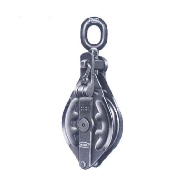 ■【メーカー】：（株）双和製作所■【型番】：200X1SO■【仕様】●最大耐力：6ton●滑車全長：368mm●質量：13.6kg●上部アイ式●車径×車輪：200（ｍｍ）×１車■【納期】：お取り寄せ品の為、入荷次第発送