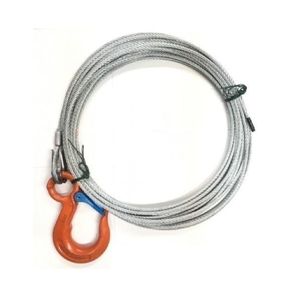 ■【ワイヤー種類】：アウトワイヤロープ（JIS規格外）■【型番】：TLAUT9-20■【仕様】●表面処理：メッキ仕様●素線構成：6X24G/O●片コースロック片切●Vフック（0.63T）付き●径9mm●ワイヤの長さ20ｍ●ワイヤ質量：5.4...