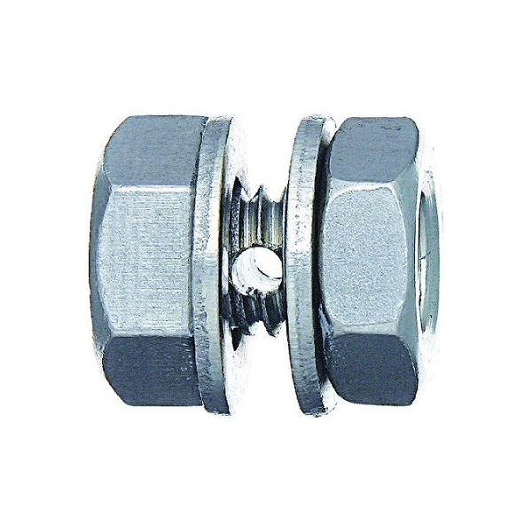 ■【メーカー】：(株)ニッサチェイン■【型番】：P971■【仕様】●適用ロープ径：1.5〜3.0mm●A：3.1mm●質量：30g●材質：ステンレスボルト（304）、ステンレスワッシャー（304）、ステンレスナット（SUSXM7）■【納期】...