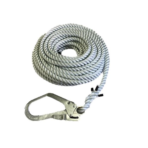 ■【ロープ種類】：クレモナSロープ■【型番】：DGY-166S ■【仕様】●材質：ナイロン ●端末処理：片大口径フック付き、片逆サツマ加工 ●径×長さ：16mm×6m ■【納期】：通常翌日〜4日発送