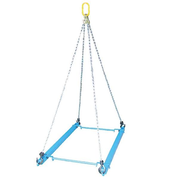 ■【メーカー】：（株）スリーエッチ■【型番】：PTS15G■【仕様】●応対パレット：1400mm以下●材質：スチール●基本使用荷重(t):1.5●チェーンスリング1組、パレットバー（1.5m）50m角2本,幅止め金具2本■【納期】：通常翌日...