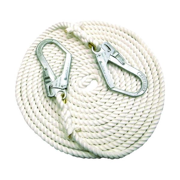 ■【ロープ種類】：クレモナS（ポリエステル混合ビニロン）■【型番】：DOYS16-20■【仕様】●国産繊維ロープ・クレモナS●白色●荷揚げ用ロープ●両端大口径フック付（藤井電工　FS90Z）●ロープ径16mm●ロープ長さ20m■【納期】：通...