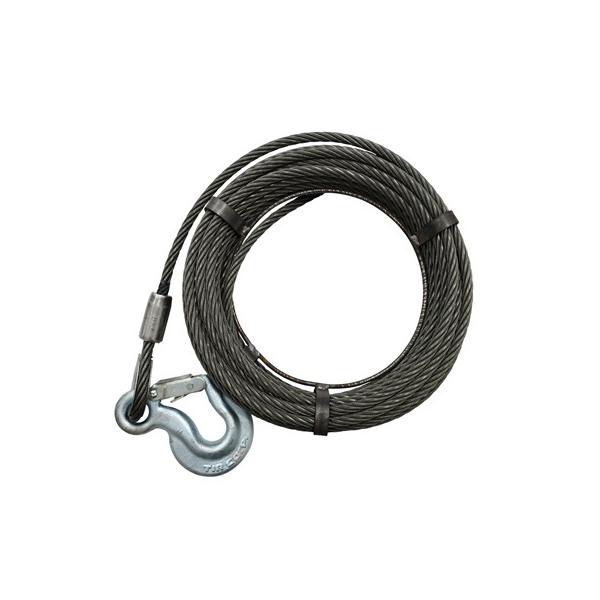 ■【メーカー】：カツヤマキカイ（株）■【型番】：T-7WR30M■【仕様】●全ワイヤに専用フックが付属●ワイヤロープ(mm×m)(径×長さ)：8.3×30●適合型式：T-7●質量：8.07kg●ワイヤロープ破断強度(kN)：44.1■【納期...