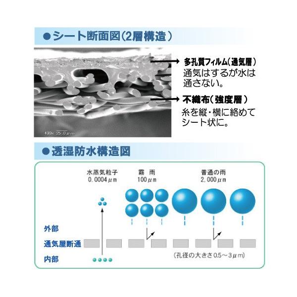 マツ六 ECO透湿コート 巾1000mm×長50m 透湿・防水シート 10年保証 JIS A6111:2016適合品 | 道具ひろば Yahoo!店 | SitePromo